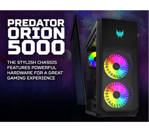 ACER Predator Orion 5000 PO5-650 Gaming PC - Intel® Core™ i7, RTX 4070 Ti, 2 TB HDD & 1 TB SSD ...