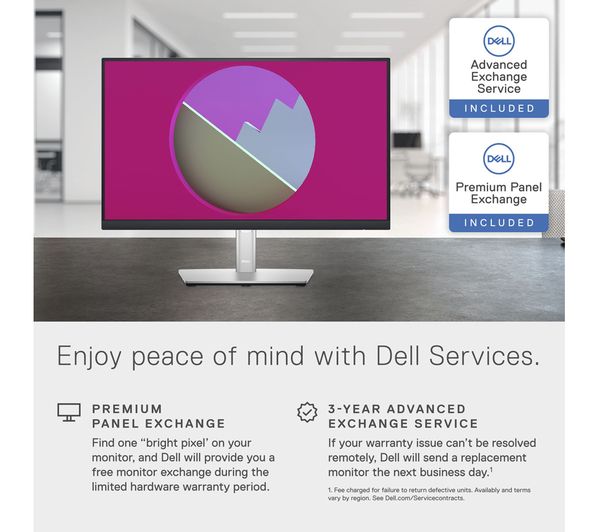 DELL P2222H Full HD 21.5" IPS LCD Monitor - Black & Silver - 210-BBBE ...