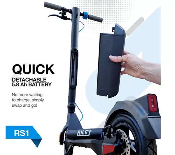 RILEY RS1 V2 Electric Folding Scooter - Black - 7B5-625-206 - Currys ...