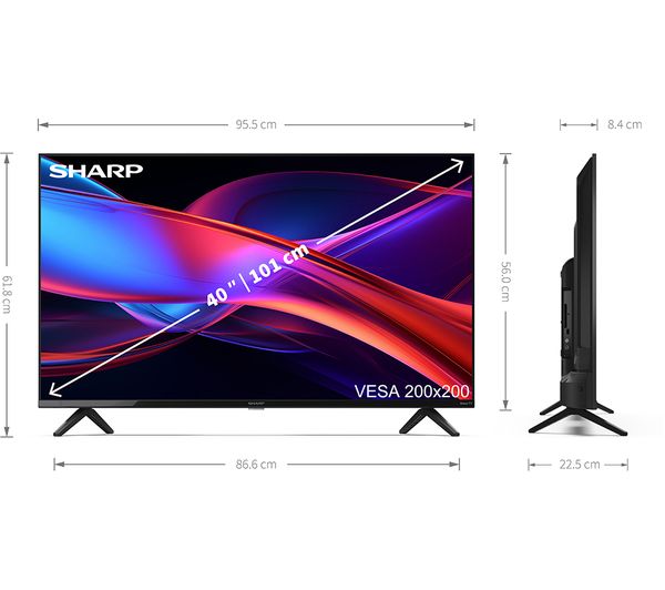 SHARP 2T C40GD2725K Roku TV 40 Smart HD Ready HDR LED TV 1T C40GD2725K Currys Business