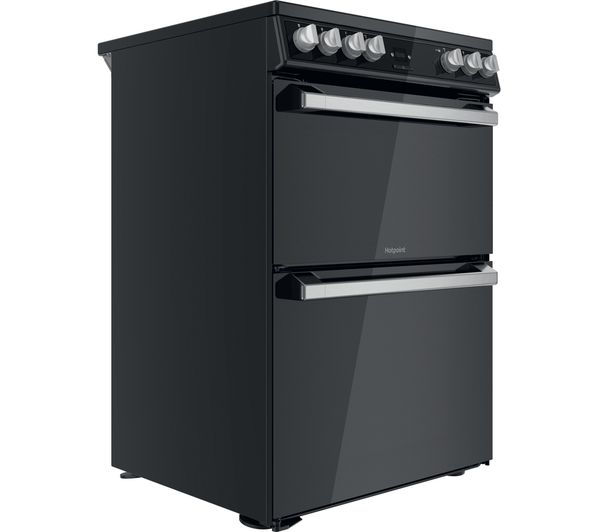 HOTPOINT Multiflow HDT67V9H2CB 60 cm Electric Ceramic Cooker - Black ...