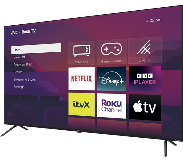JVC LT-65CR530 Roku TV 65" Smart 4K Ultra HD HDR LED TV - - Currys Business