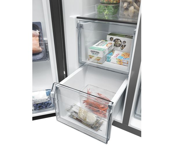 HAIER HSW59F18DIMM American-Style Smart Fridge Freezer - Platinum Inox ...