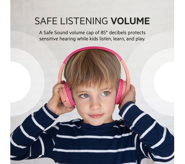 BELKIN SoundForm Mini Wireless Bluetooth Kids Headphones - Pink ...