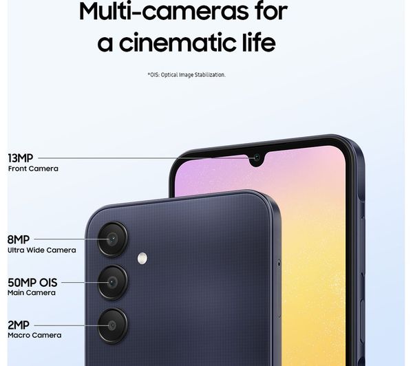 SM-A256BZKDEUB - SAMSUNG Galaxy A25 5G - 128 GB, Blue Black - Currys ...