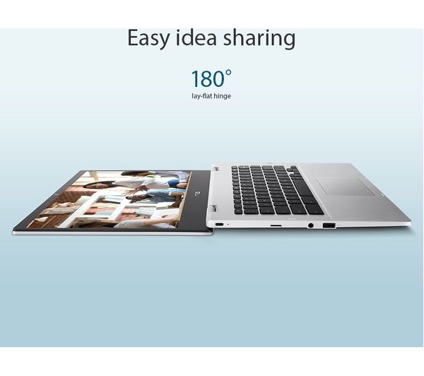 ASUS CX1 14" Chromebook - Intel® Pentium® Silver, 64 GB eMMC, Silver ...