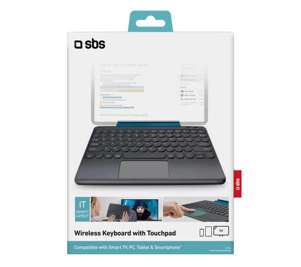 SBS Universal Wireless Keyboard with Touchpad - Black - SBSTAUNITOUCH - Currys Business