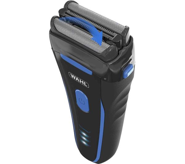 WAHL Clean & Close Wet & Dry Stubble Foil Shaver - Black & Blue - 7063 ...