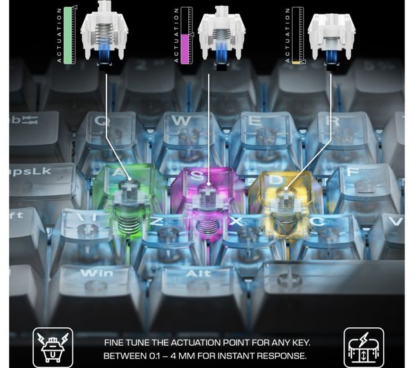 QPAD Flux 65 Magnetic Hall Effect Gaming Keyboard - Black - 422021-UK ...