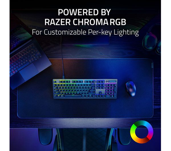 RAZER DeathStalker V2 RGB Optical Gaming Keyboard - Black - 122043 ...