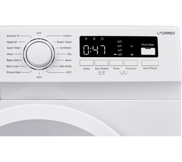 LOGIK L712WM23 7 kg 1200 Spin Washing Machine - White - - Currys Business