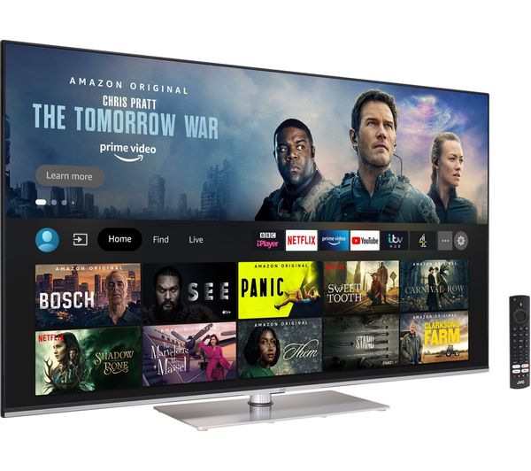 JVC LT-55CF820 Fire TV Edition 55" Smart 4K Ultra HD HDR QLED TV with ...