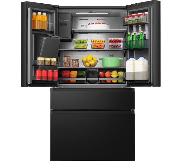 HISENSE PureFlat RF728N4SBFE Smart Fridge Freezer - Black Stainless ...