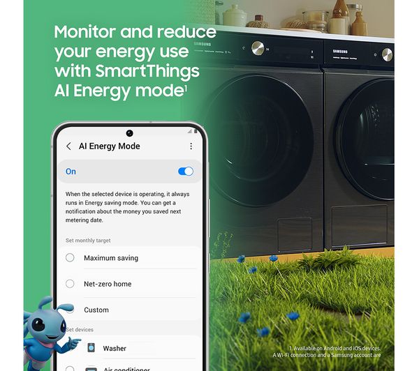SAMSUNG Series 5 AI Energy WW90CGC04DABEU WiFi-enabled 9 kg 1400 Spin ...