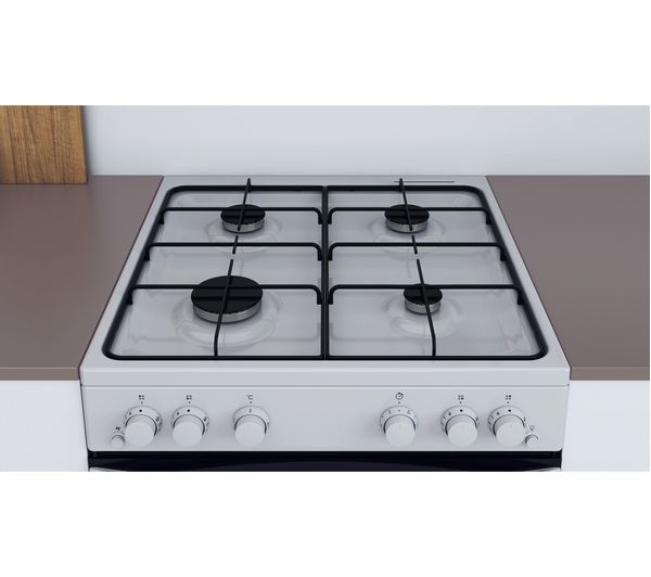 INDESIT IS67G1PMW/UK 60 cm Gas Cooker - White - 869991593450 - Currys ...