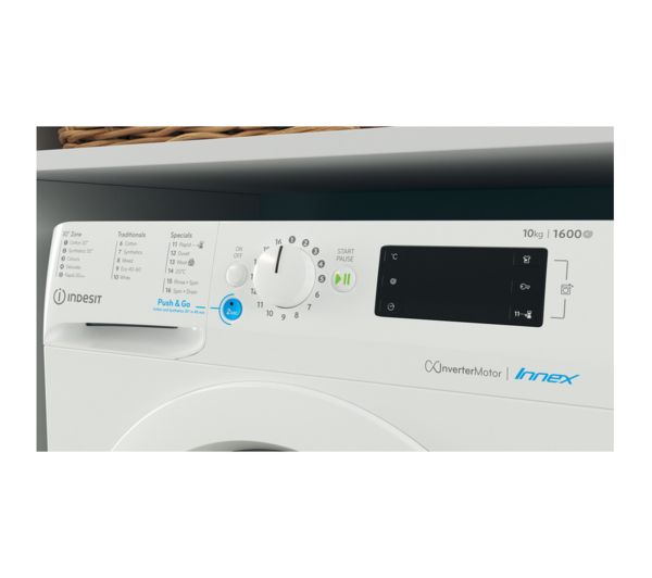 INDESIT BWE 101685X W UK N 10 kg 1600 Spin Washing Machine - White ...