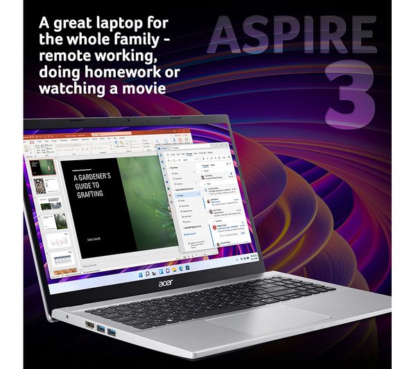 ACER Aspire 3 15.6" Laptop - Intel® Core™ i5, 512 GB SSD, Silver - NX.K6SEK.00A - Currys Business