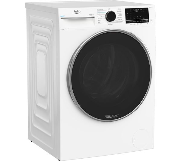 BEKO Pro AquaTech B5W1241AW Bluetooth 12 kg 1400 Spin Washing Machine ...