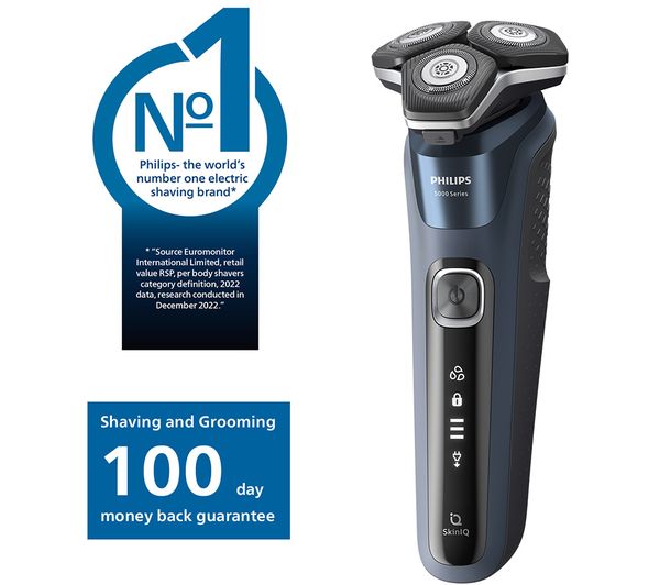 PHILIPS Series 5000 S5885/25 Wet & Dry Rotary Shaver - Carbon Grey ...