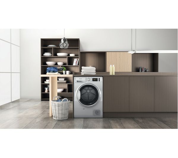 HOTPOINT Crease Care NT M11 92SSK UK 9 kg Heat Pump Tumble Dryer Silver 869991667910 Currys Business