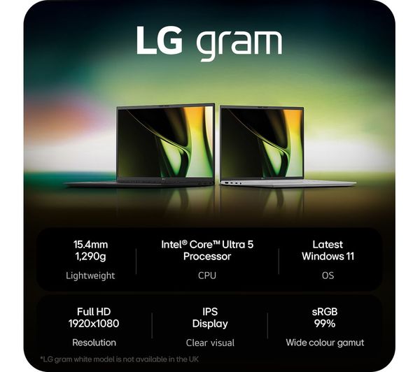 LG gram 15 15Z90S-G.AR55A1 15.6" Laptop - Intel® Core™ Ultra 5, 512 GB ...