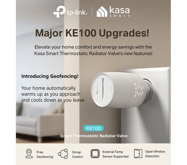 TP-LINK Kasa KE100 Smart Radiator Valve - 000000000010376459 - Currys Business