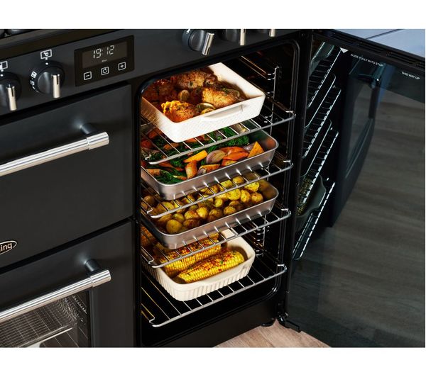BELLING Farmhouse 90E Electric Ceramic Range Cooker - Black - 444411817 ...
