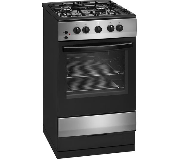 ESSENTIALS CFSGSV17 50 cm Gas Cooker - Silver & Black - CFSGSV17 ...