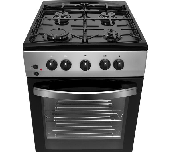 ESSENTIALS CFSGSV17 50 cm Gas Cooker - Silver & Black - CFSGSV17 ...