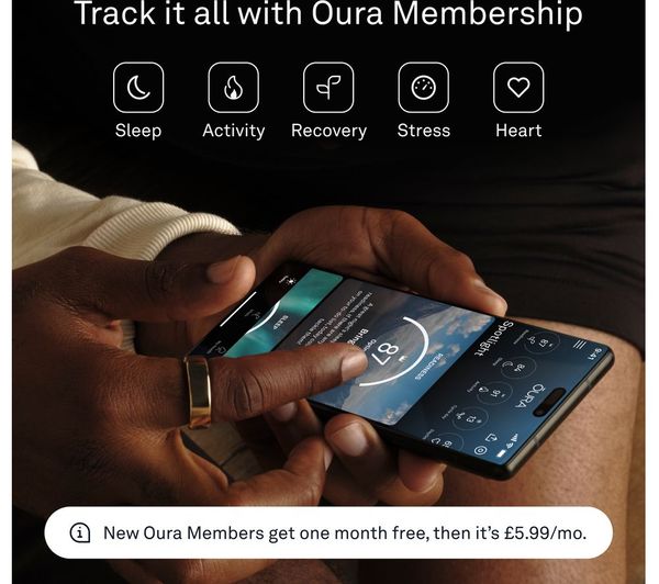 OURA Ring Gen3 Horizon - Stealth, Size 11 - 000000000010311527 - Currys ...