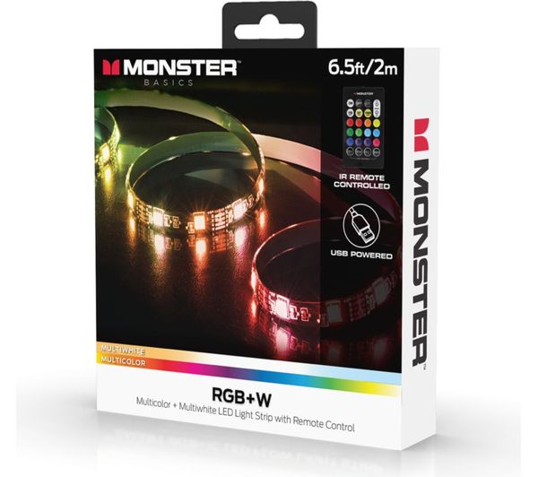 MONSTER Basics RGB LED Light Strip - 2 m / 6.5 ft - 66-MLB7-1027-WW ...