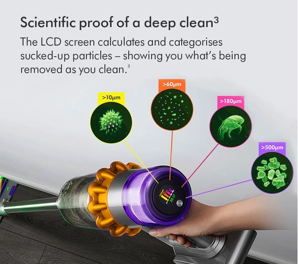 DYSON V15 Detect Cordless Vacuum Cleaner - Nickel & Black - 476622-01 ...