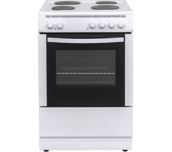 ESSENTIALS CFSE60W18 60 cm Electric Solid Plate Cooker - White ...