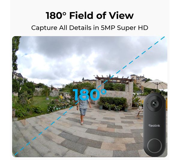 REOLINK D340W 2K+ WiFi Video Doorbell, Chime & 64 GB Memory Card ...