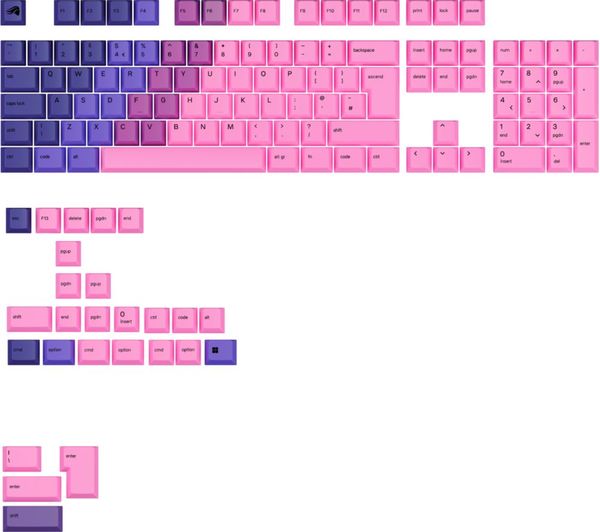 GLORIOUS GPBT Gradient Nebula V2 Keycaps - UK Layout - GLO-KB-ACC-KC ...