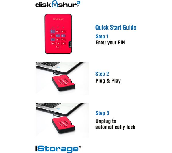168464 - ISTORAGE diskAshur2 Portable Hard Drive - 500 GB, Blue ...