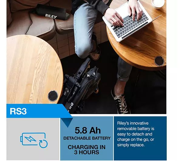 RILEY RS3 Electric Folding Scooter - Black - E6D-D05-8FE - Currys Business