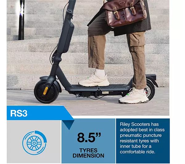 RILEY RS3 Electric Folding Scooter - Black - E6D-D05-8FE - Currys Business