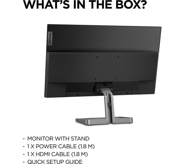 LENOVO L24i-30 Full HD 23.8" IPS LCD Monitor - Black - 66BDKAC2UK ...