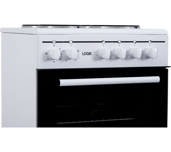 LOGIK LFSE50W25 50 cm Electric Solid Plate Cooker - White - - Currys ...