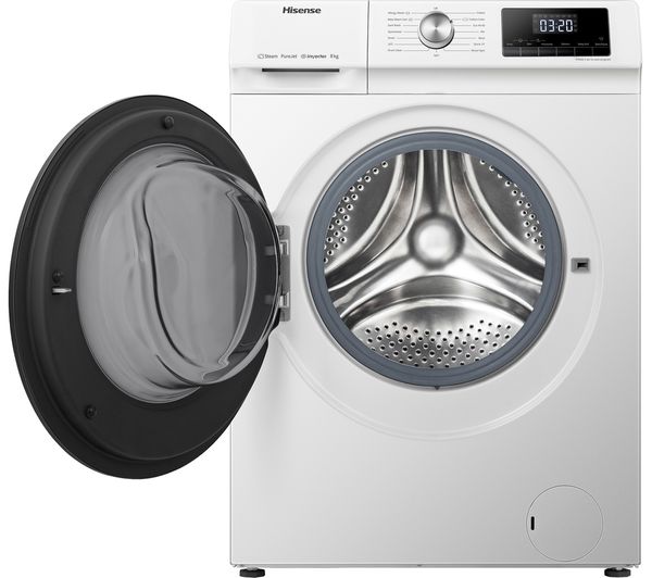 HISENSE 3 Series WFQA8014EVJM 8 kg 1400 rpm Washing Machine - White ...
