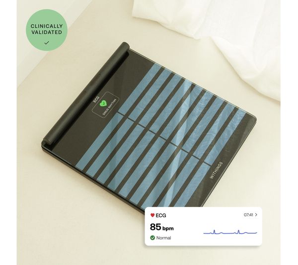 WITHINGS Body Scan Smart Scale - Black - WBS08-BLACK-ALL-INTD - Currys ...