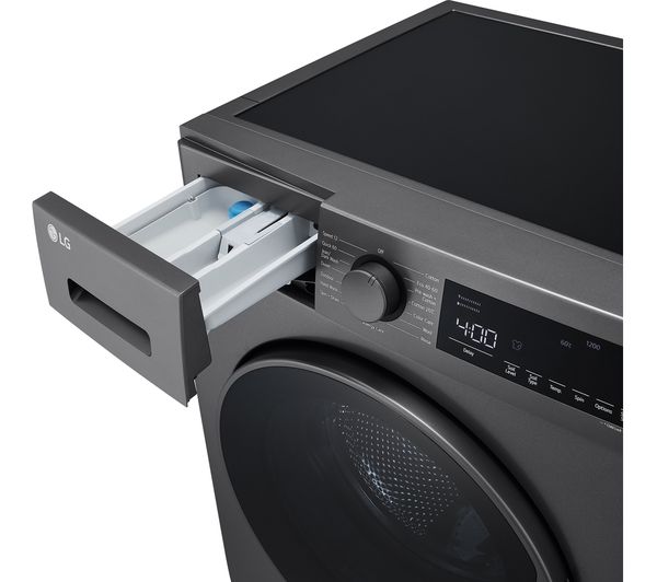 LG Steam F4T209SSE 9 kg 1400 Spin Washing Machine - Dark Silver ...