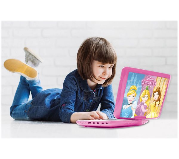 LEXIBOOK Disney Princess Portable DVD Player - Pink & White - DVDP6DP ...