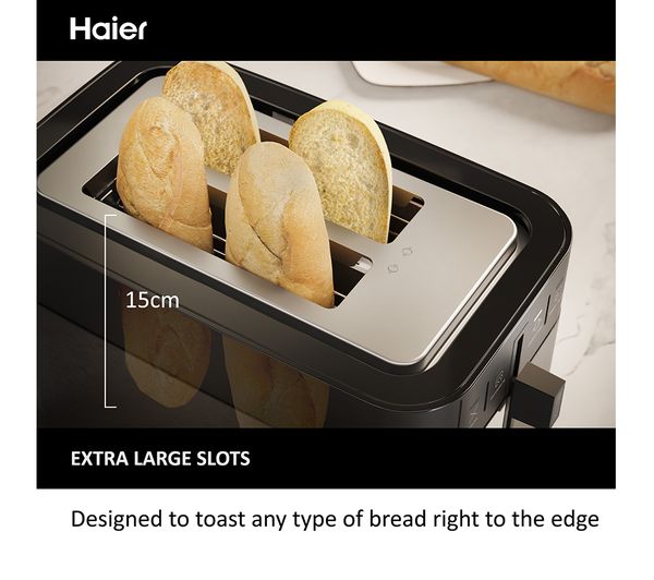 37600004 - HAIER I-Master Series 5 HTO5A3 2-Slice Toaster - Black ...