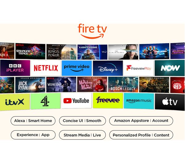 TCL 40SF540K Fire TV 40" Smart Full HD HDR LED TV with Amazon Alexa ...