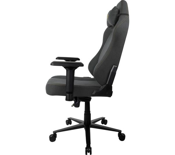 ARZ007 - AROZZI Primo Woven Fabric Gaming Chair - Grey & Gold - Currys ...