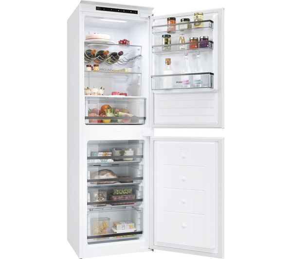 HAIER HB50T618FMK Integrated Smart 50/50 Fridge Freezer - Sliding Hinge ...
