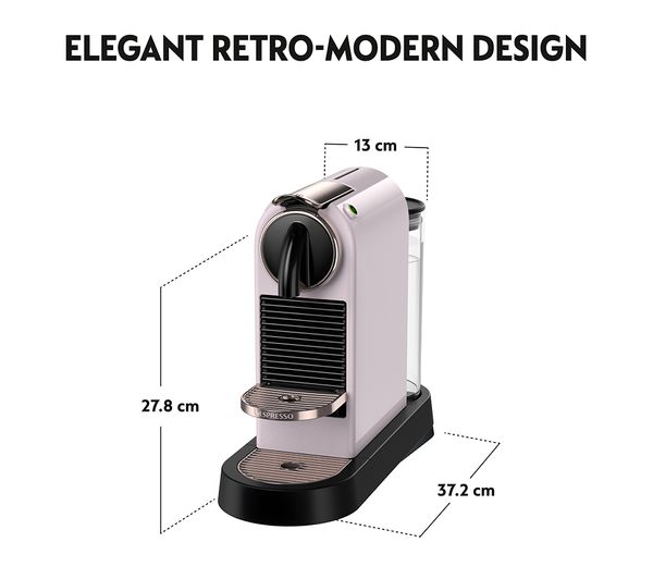 NESPRESSO by De'Longhi Citiz EN167.P Coffee Machine - Pink - 0132193928 ...