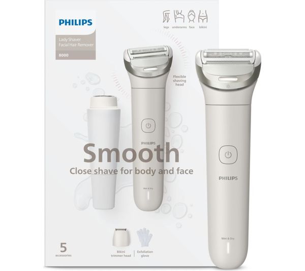 PHILIPS 8000 Series BRL159/00 Wet & Dry Foil Lady Shaver - White ...